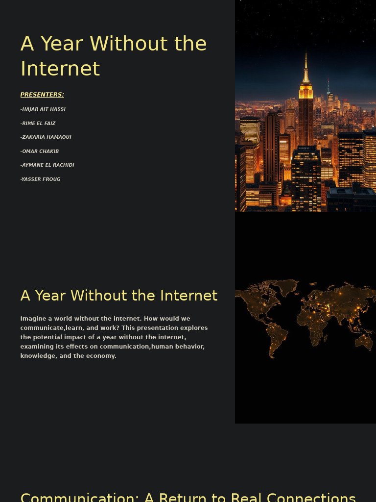 A Year Without The Internet | PDF | Internet | Communication