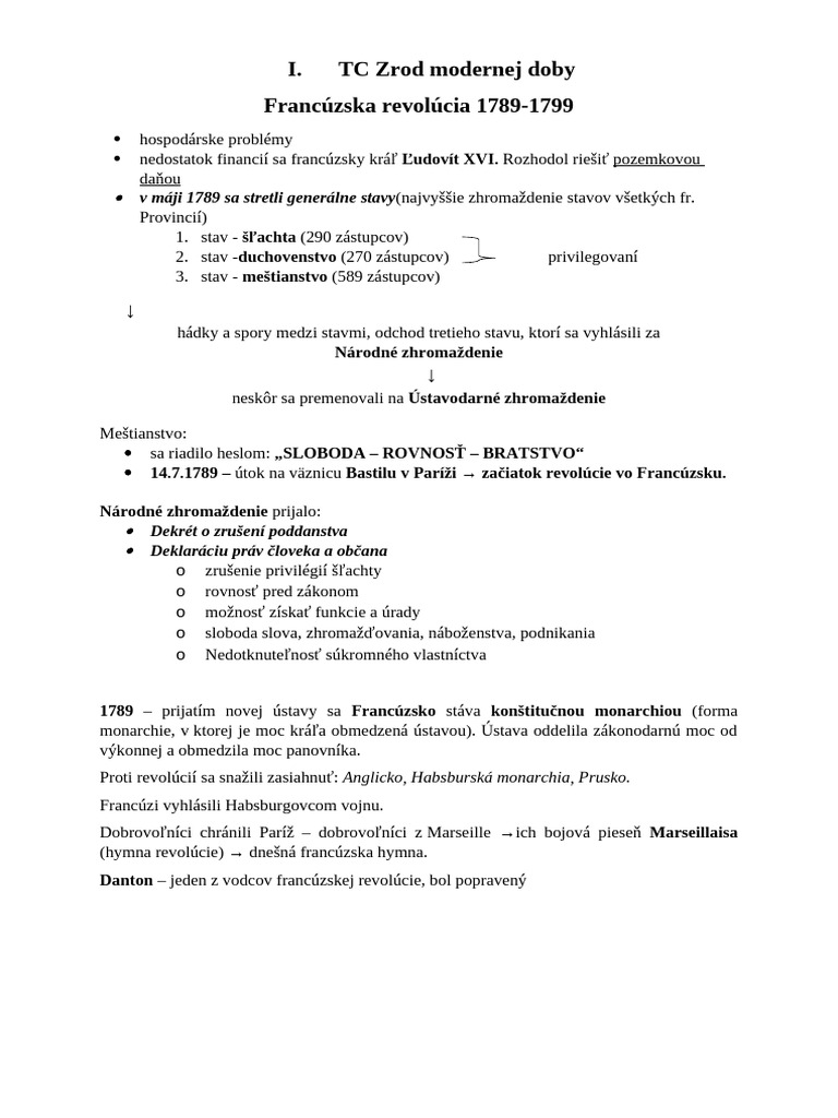 Francúzska revolúcia (1) | PDF