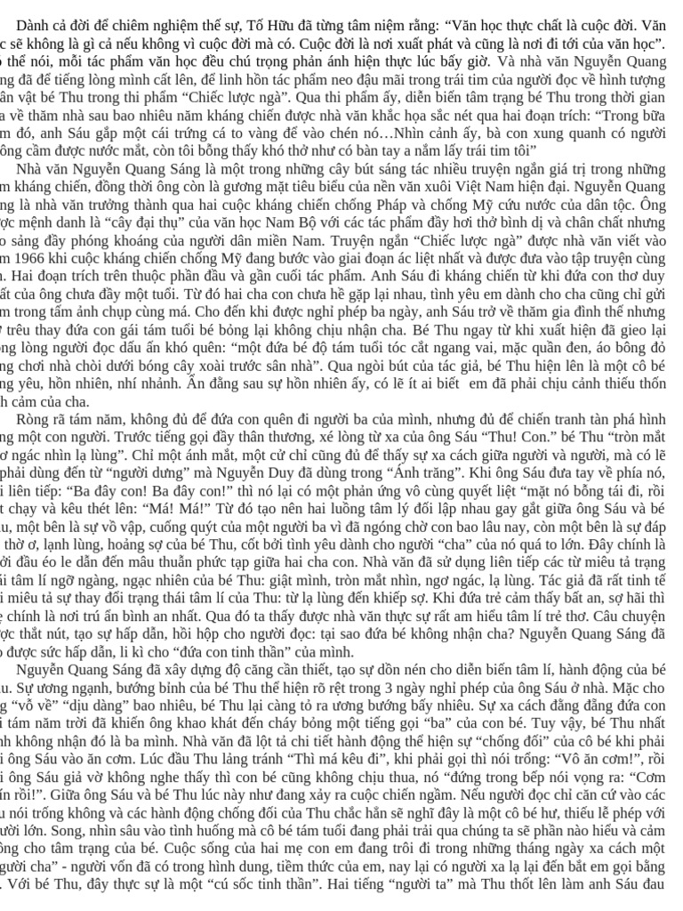 CHIẾC LƯỢC NGÀ | PDF