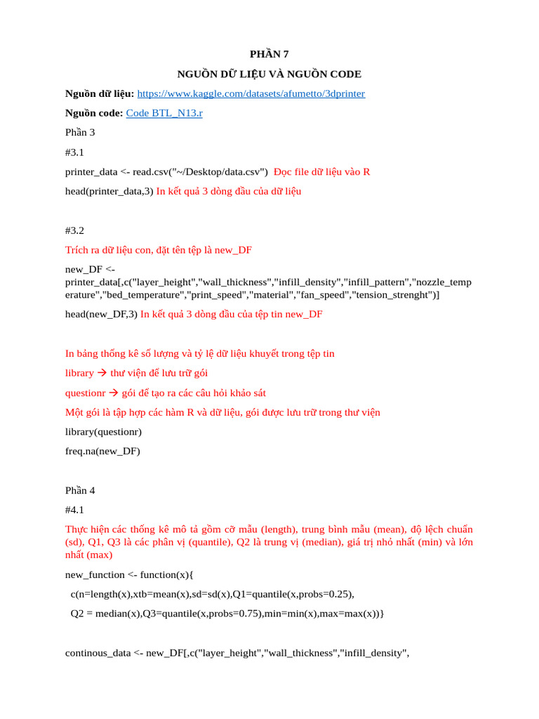 Giải thích Code | PDF