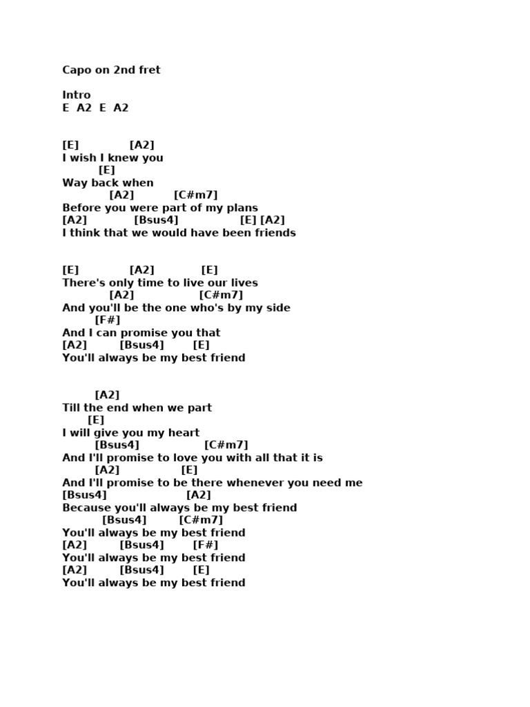 You'Ll Always Be My Best Friend | PDF