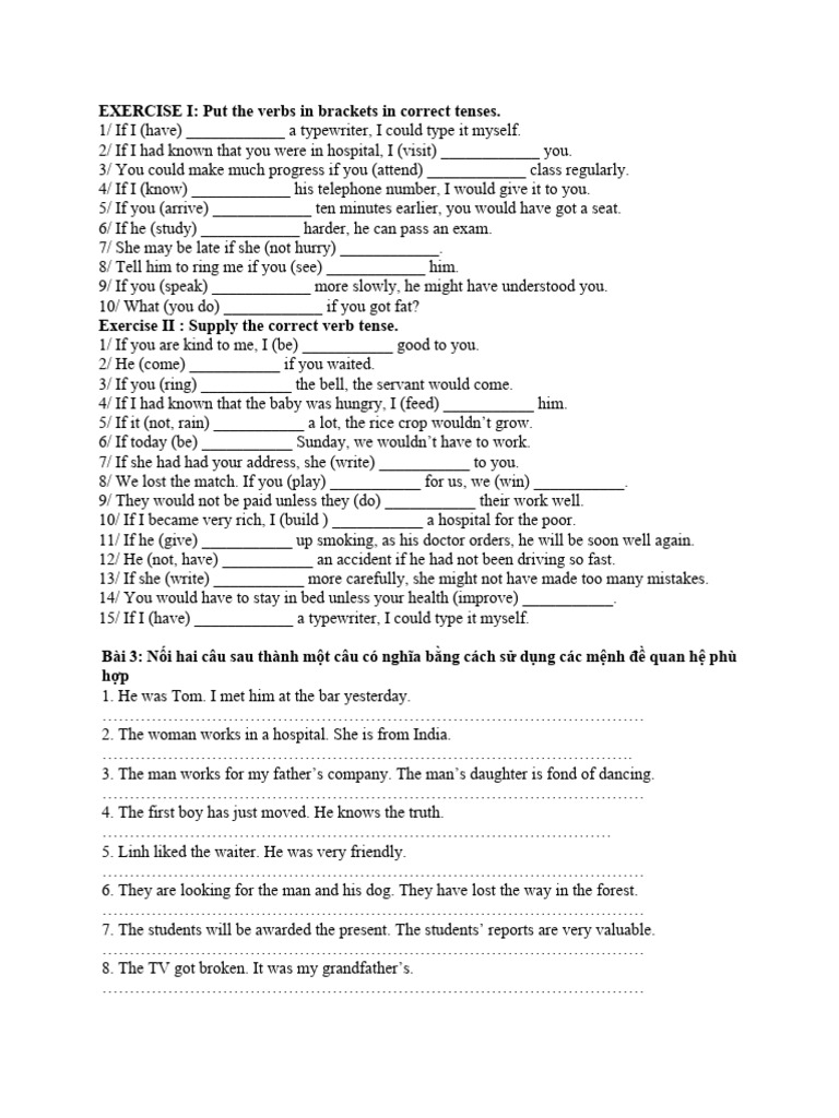 Verb Tense Exercises and Sentence Combining | PDF | Syntax | Linguistic Morphology