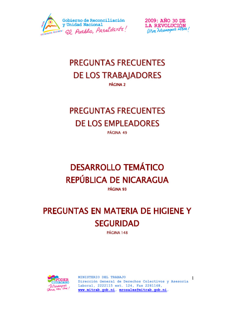 Preguntas Frecuentes MITRAB 2009 | PDF
