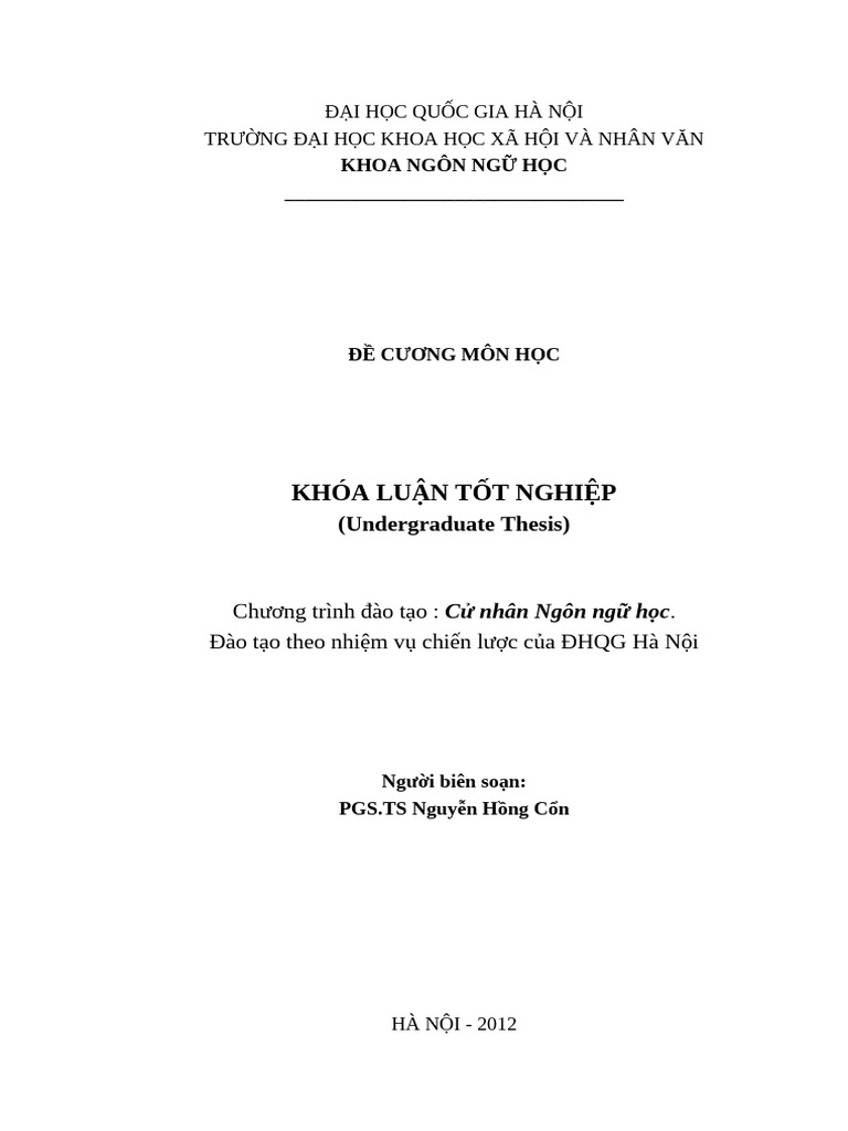 Lin4056 Khoa Luan Tot Nghiep | PDF