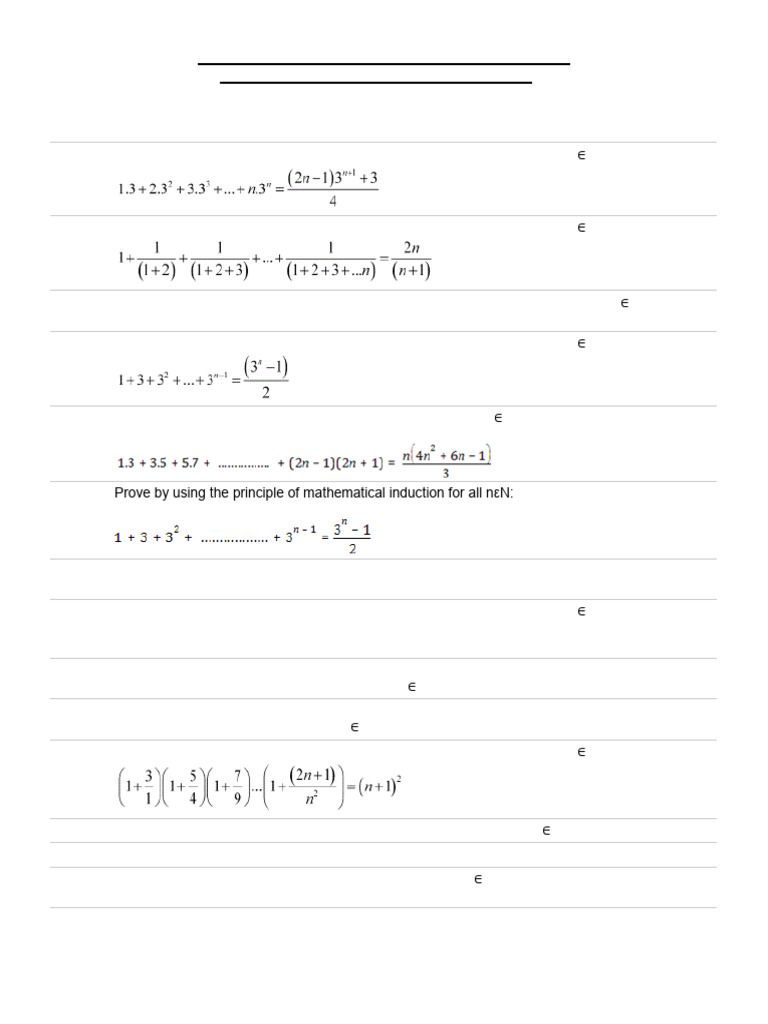 CBSE Class 11 Mathematics Worksheet - Principle of Mathematical ...
