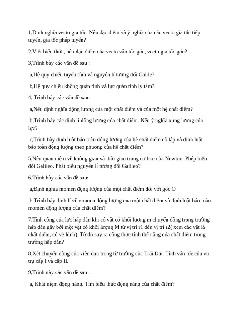 lý thuyết vldc1 | PDF