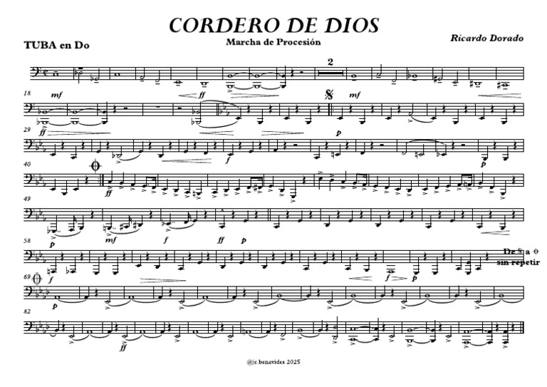 Tuba C - Cordero de Dios | PDF