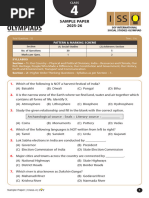 Ieo Sample Paper Class-5 | PDF | Verb | English Language