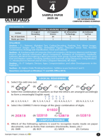 Icso Sample Paper Class-5 2025-26 | PDF | Computer Data Storage | Computer Network
