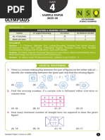 Nso Sample Paper Class-5 2025-26 | PDF