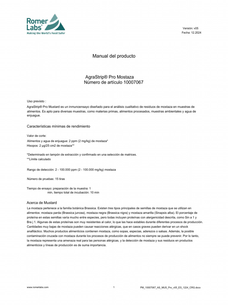 PM 10007067 AS MUS Pro v05 EN 1224 CRG | PDF | Mostaza (Condimento ...