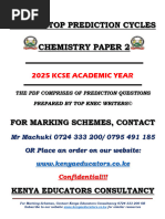 CHEM PP2 KCSE 2024 PREDICTION TRIALS With Answers | PDF | Chemical Reactions | Solubility
