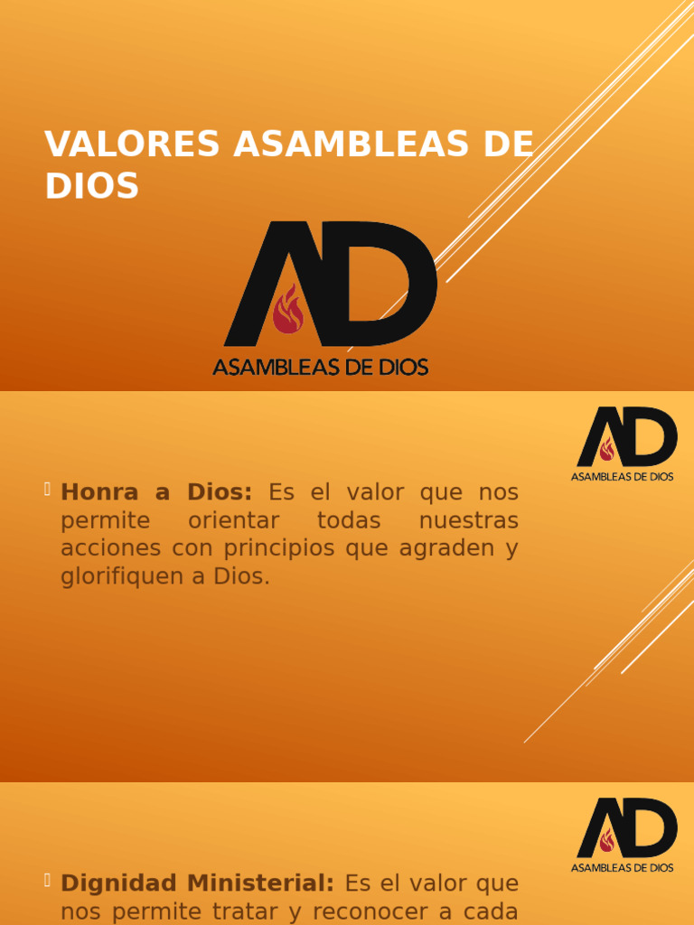 Valores Asambleas de Dios | PDF