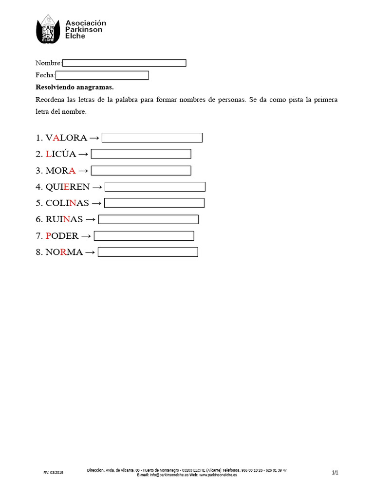 Anagramas Facil | PDF