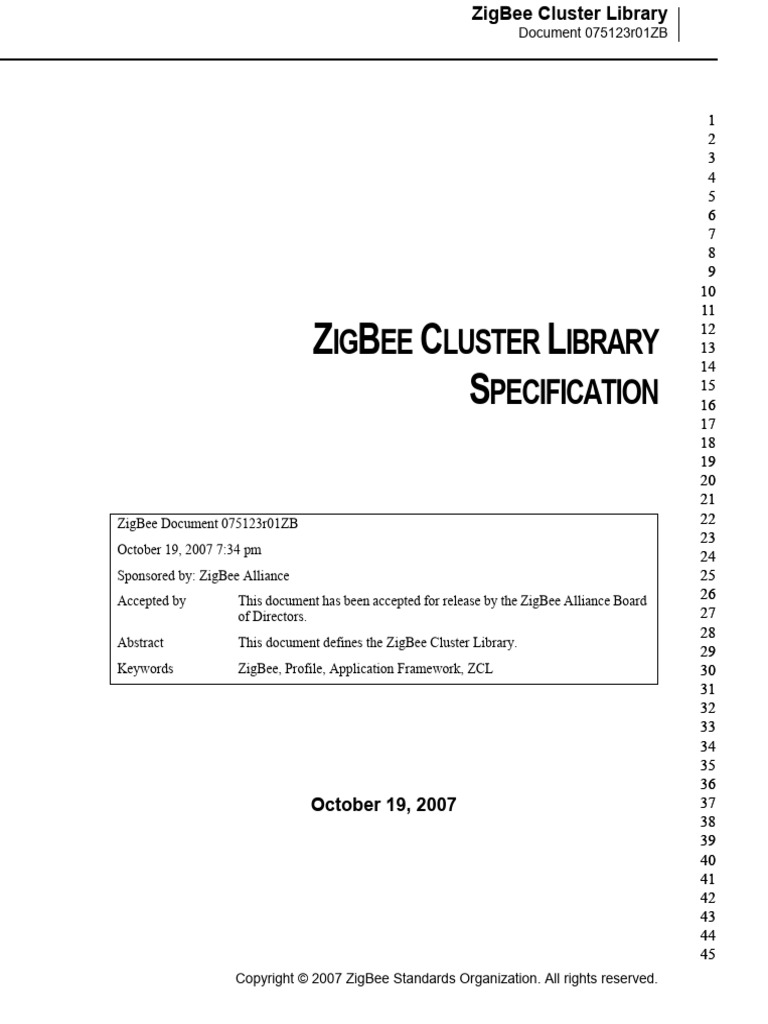 ZigBee Afg-Zigbee Cluster Library Public Download Version | PDF | Intellectual Property | Trademark