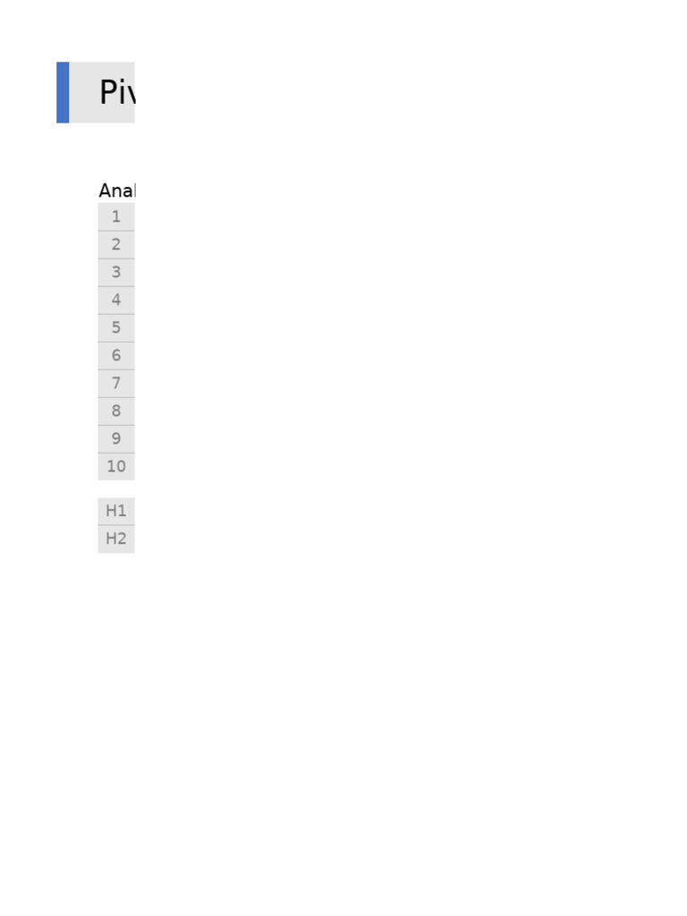 05.sample Data Pivots Blank | PDF