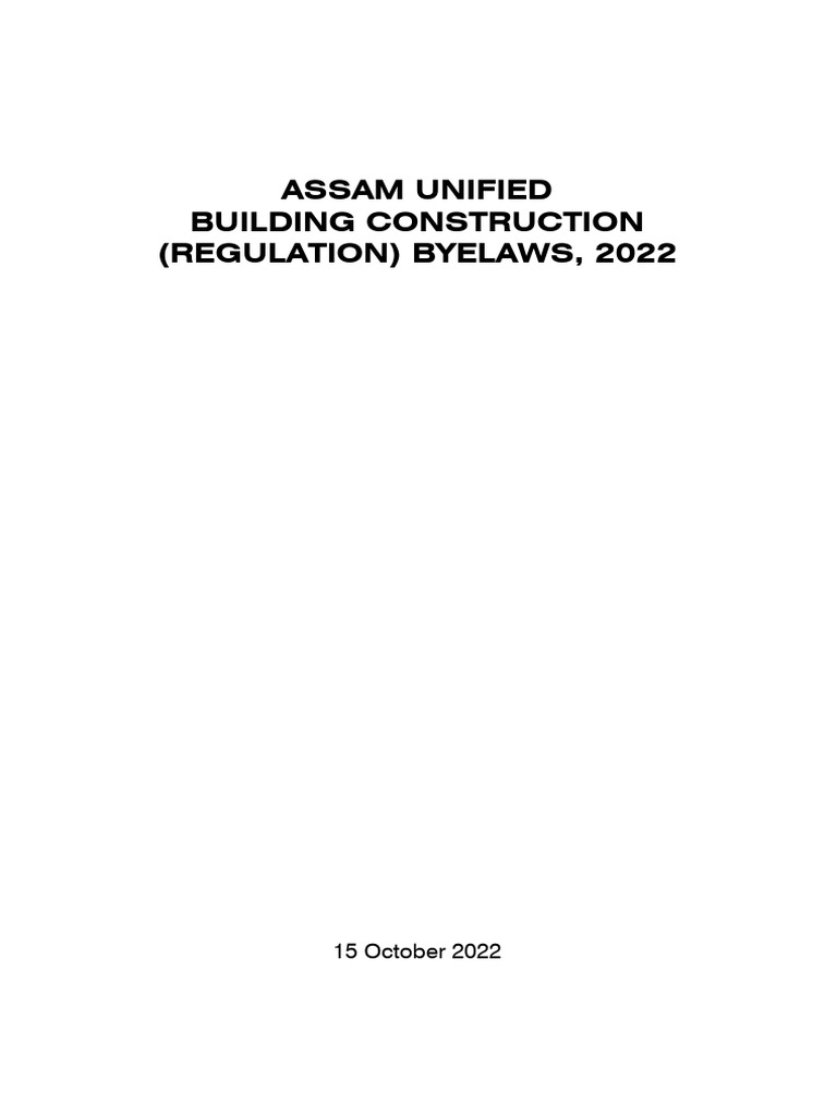 Assam Building Byelaws 2022 | PDF