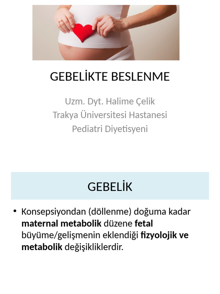 GEBELİK & BESLENME | PDF