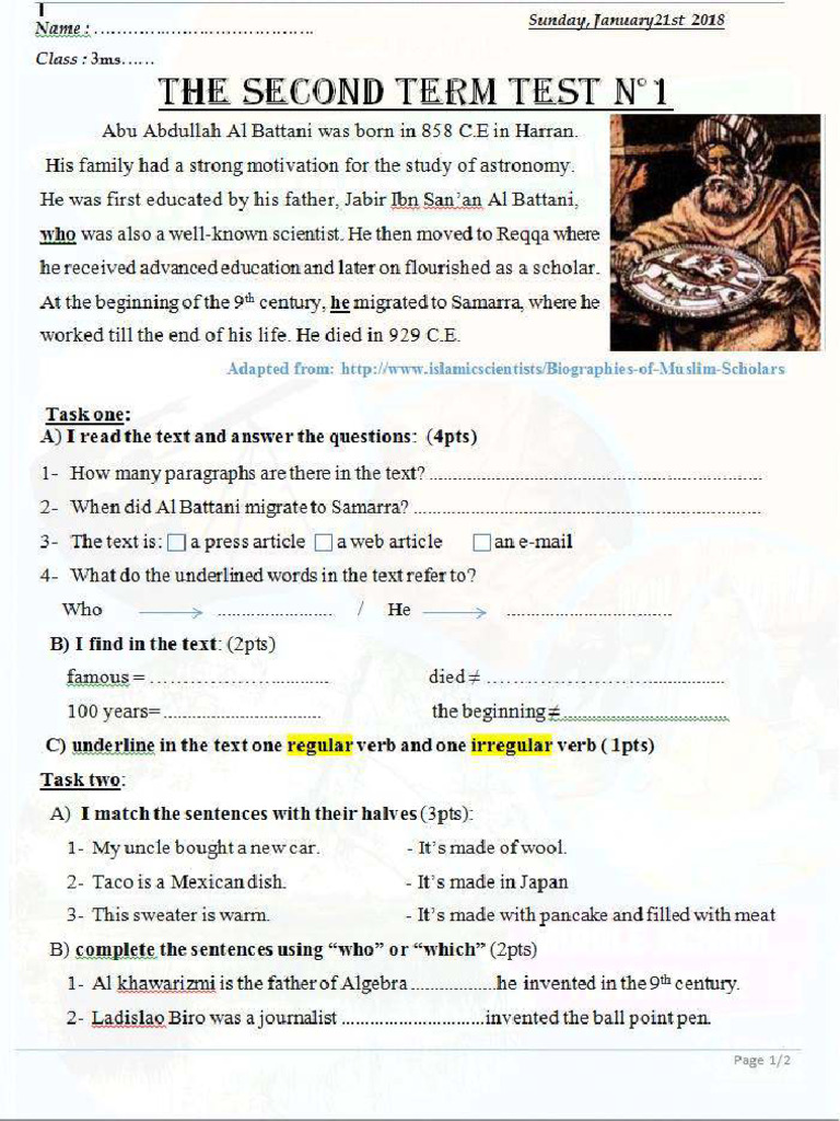 Dzexams 3am Anglais 839216 | PDF