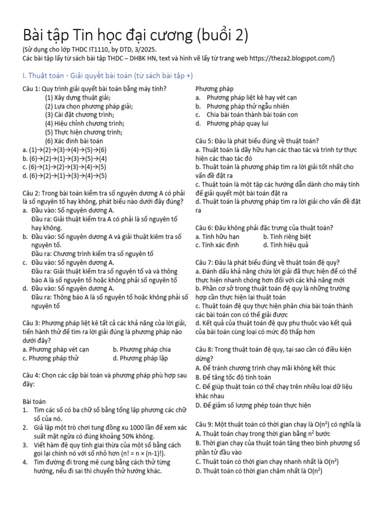 Bai Tap THDC 2025 - Ch3p1+Ch123p2 | PDF