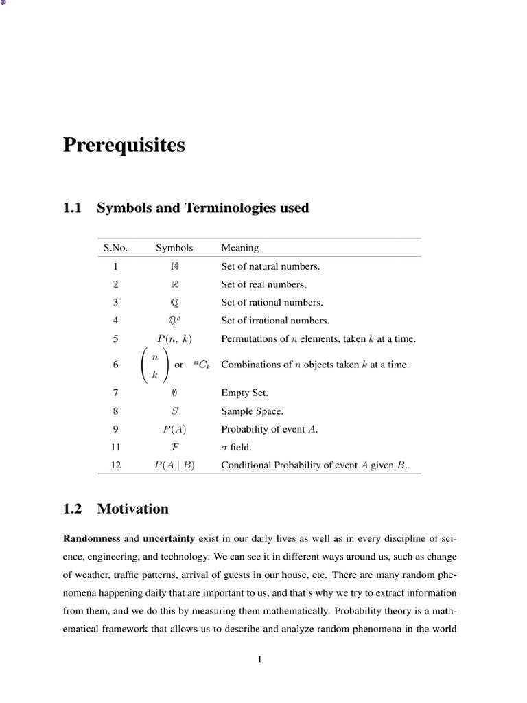 1 Prerequisite | PDF