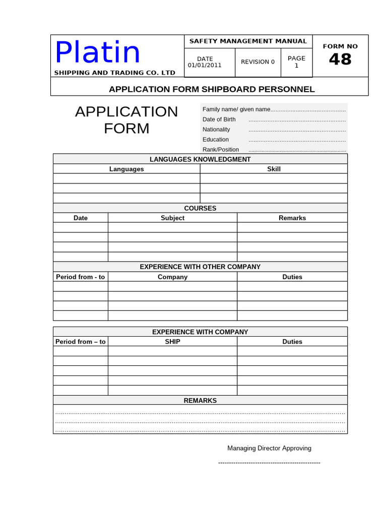 48 - Application from shipboard personnel | PDF