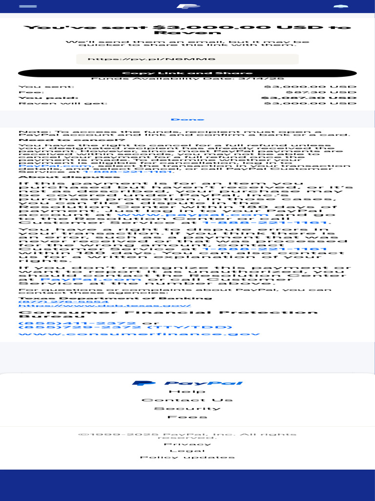 PayPal Send Money Success | PDF | Pay Pal | Payments