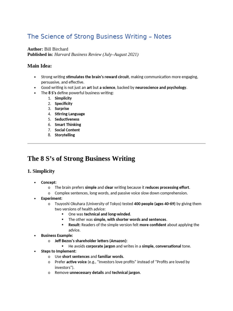 Text 2 - The Science of Strong Business Writing | PDF | Word | Reading ...