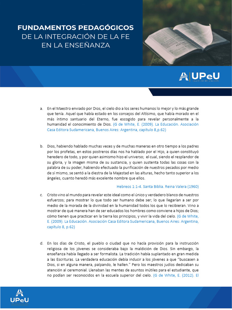 Fundamentos Pedagogicos IFE | PDF | Cristo (título) | Dios