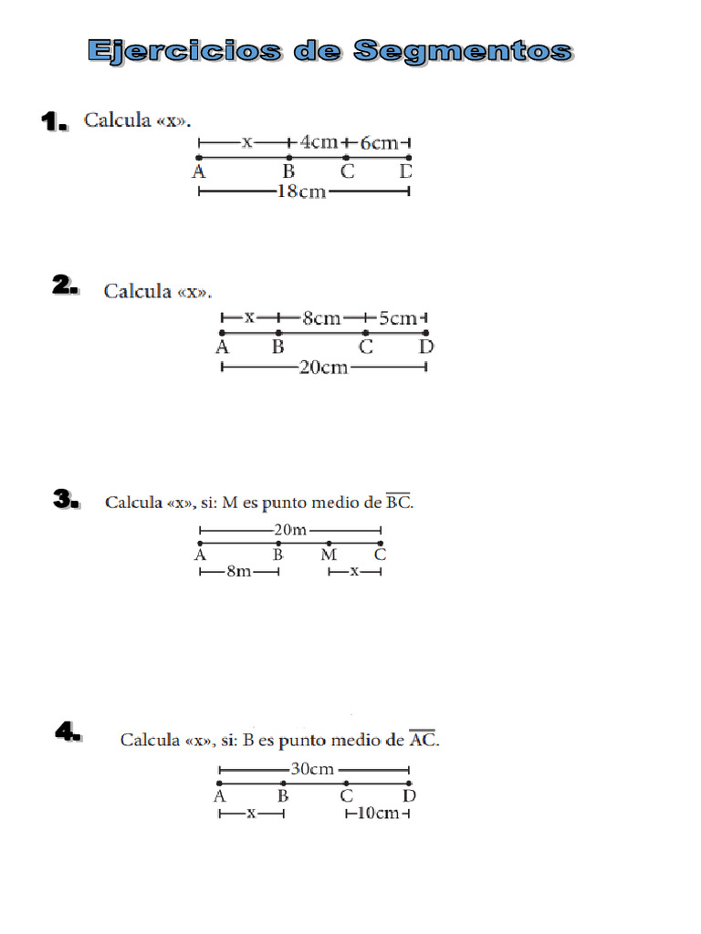 Ejercicios Segmentos | PDF