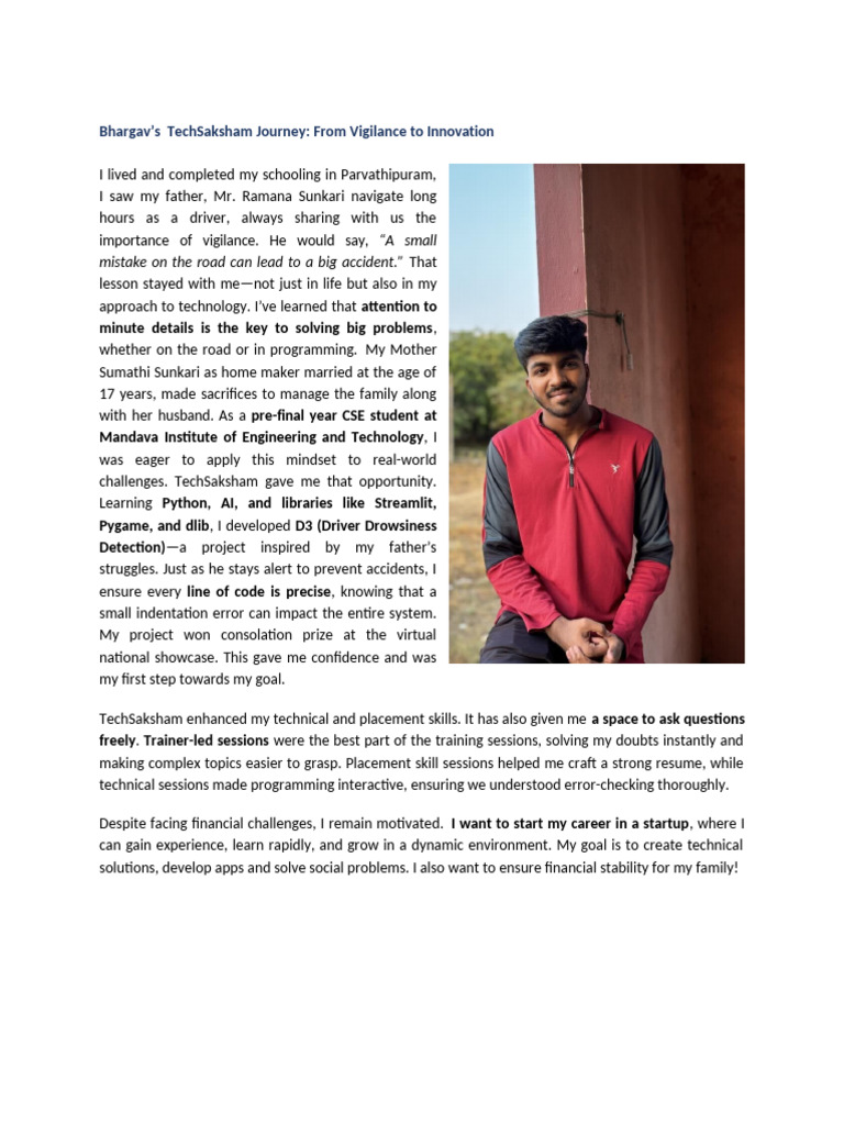 Bhargava Sunkari Mandava Institute AP | PDF