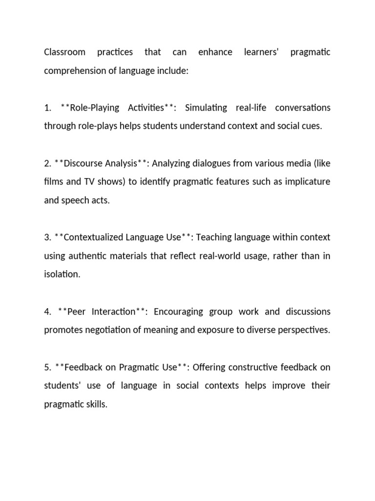Classroom Practices That Can Enhance Learners | PDF