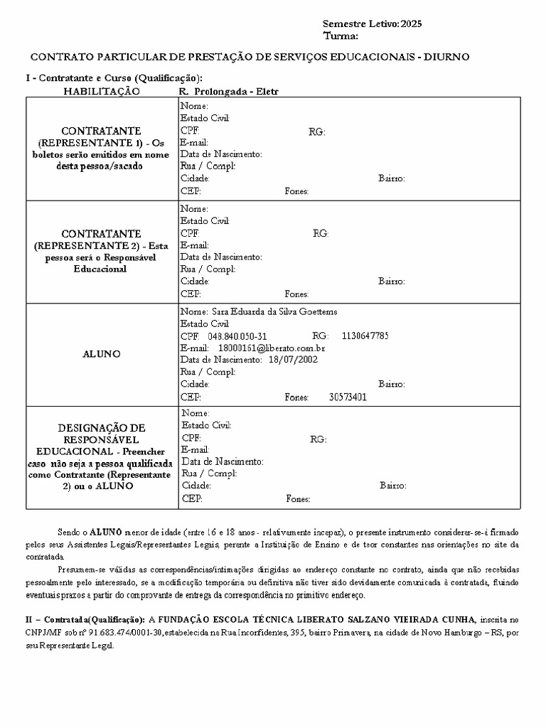 Ree Miss A o Contrato | PDF