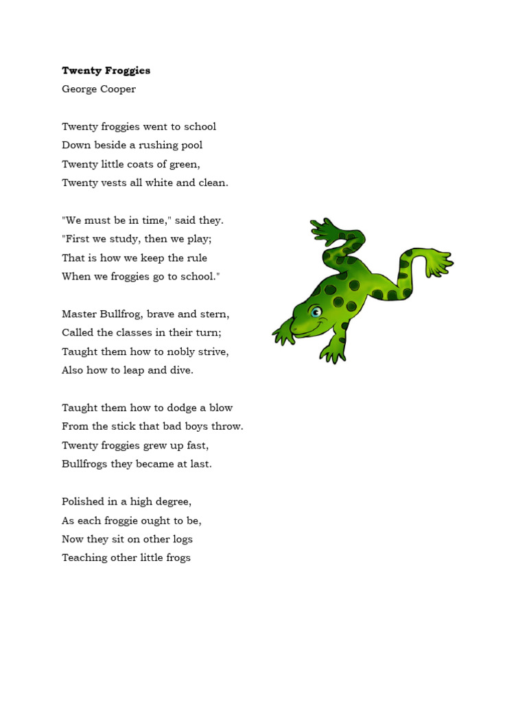 Twenty Froggies | PDF