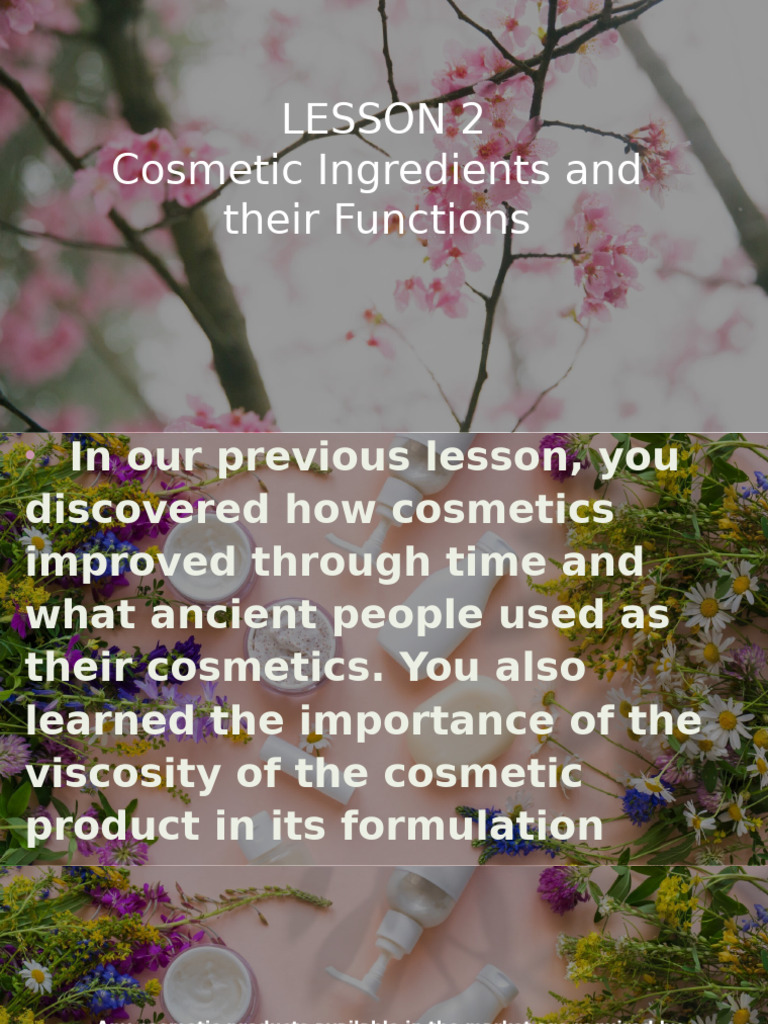 Conchem Quarter 3 LESSON 2 | PDF | Cosmetics | Toiletry