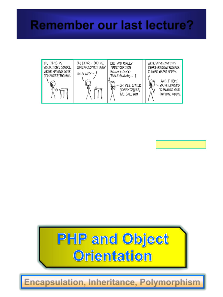 Lecture 17 Php Object Orientation Pdf Class Computer Programming Programming 8045