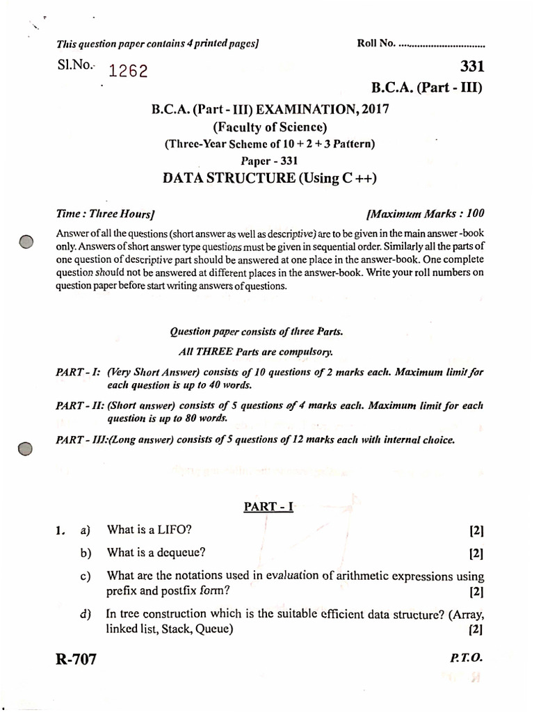 2017 dsa pyq ru | PDF