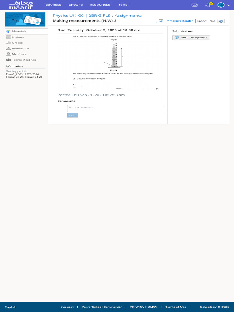 Making Measurements (H.W) - 3 Schoology | PDF