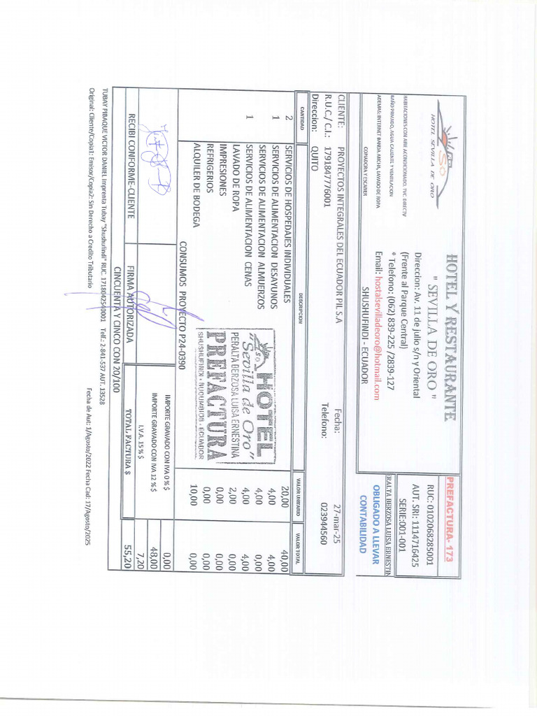 Pil Prefactura 173 | PDF