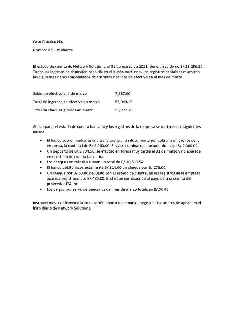 Caso Practico No. 3 | PDF