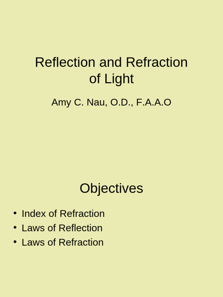 Light Reflection and Refraction Basics | PDF | Refraction | Mirror