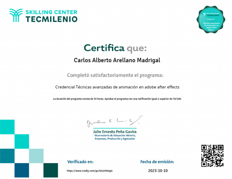Credencial T Cnicas Avanzadas de Animaci N en Adobe After Effects Badge20250326-27-Qctl58 | PDF