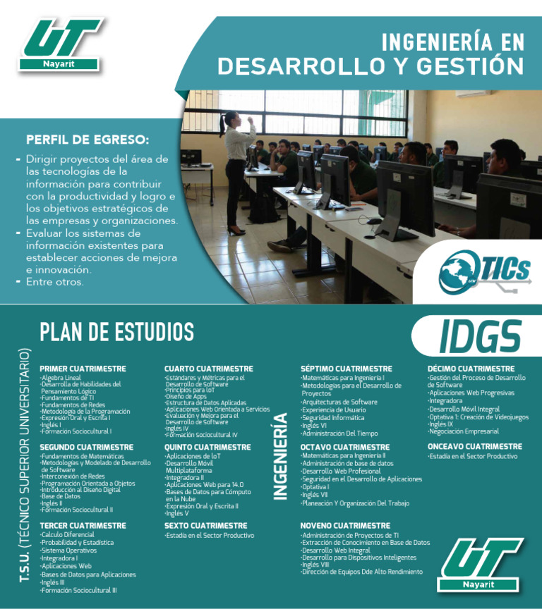 Plan de Estudios UT Ing Desarr y Gest Softw | PDF | Software de la ...