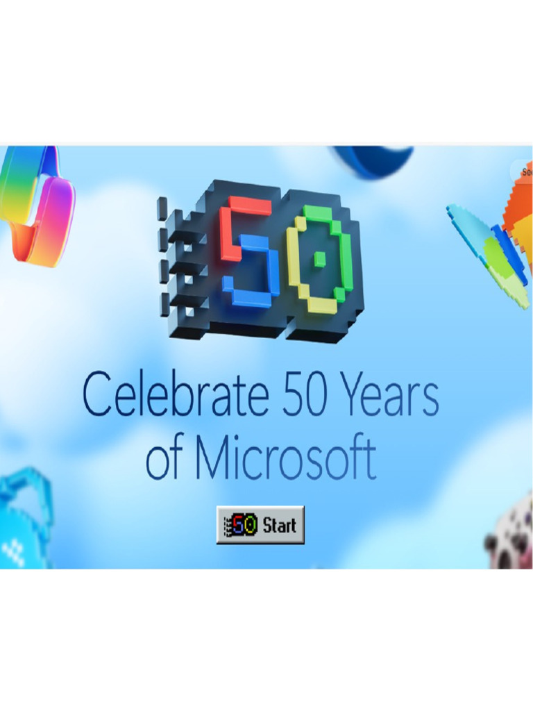 Celebrate 50 Years of Microsoft | PDF