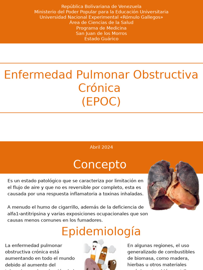 EPOC | PDF | Enfermedad pulmonar obstructiva crónica | Tos
