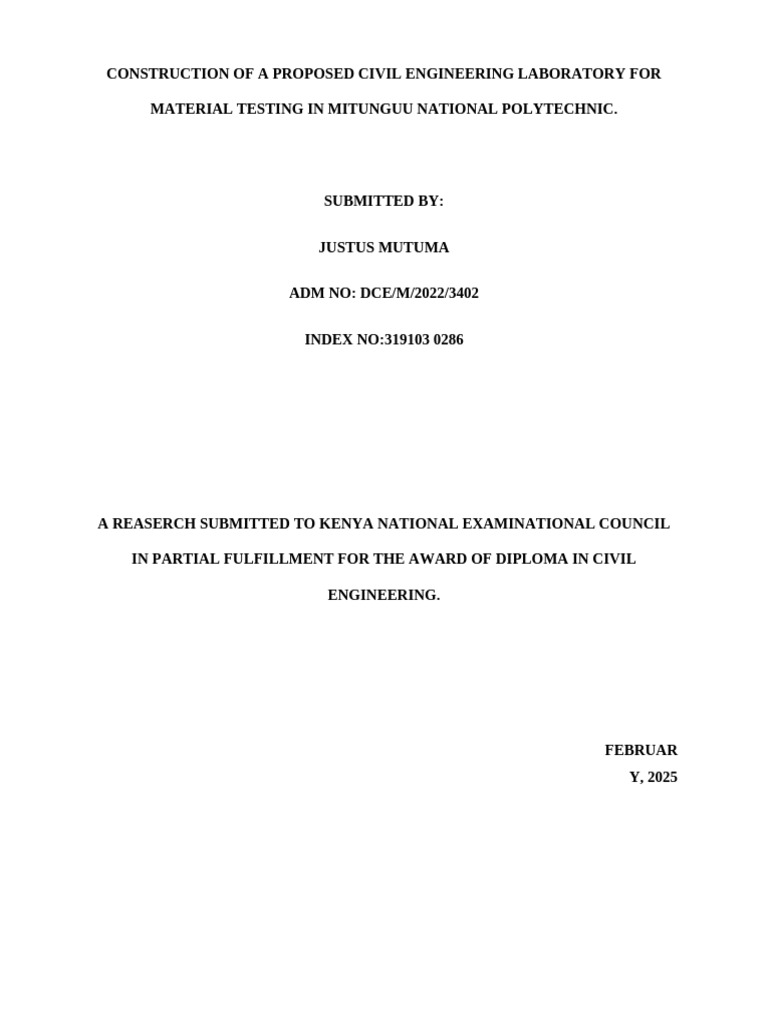 Justus Mutuma Project. M | PDF | Qualitative Research | Methodology