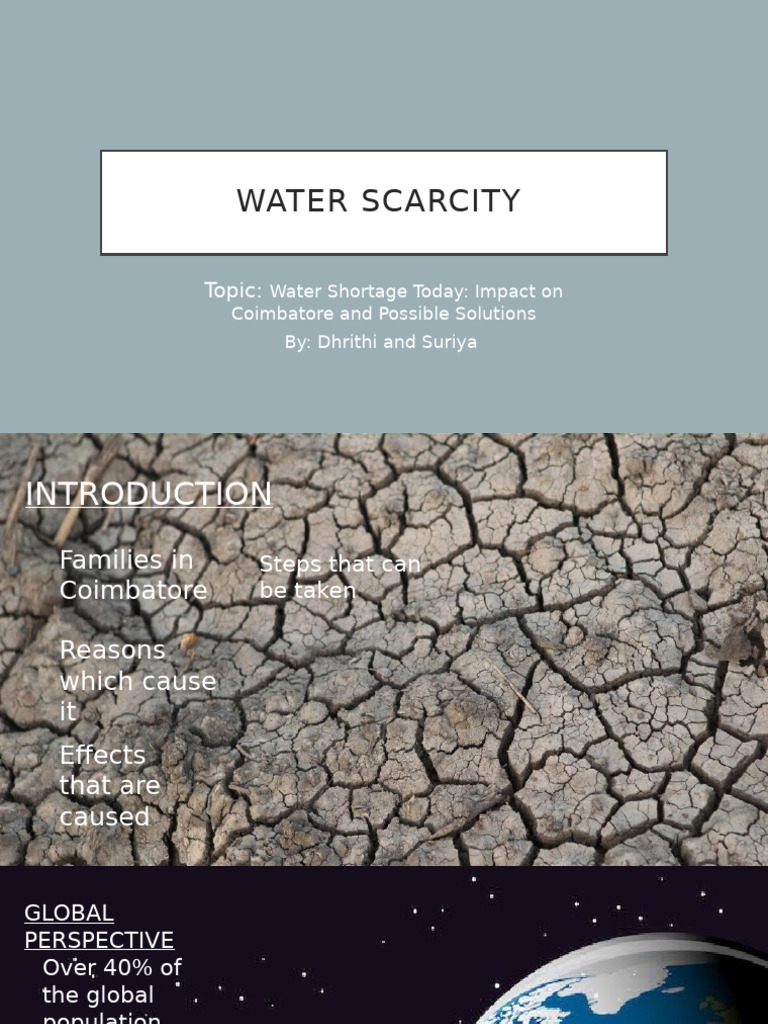 GP Project Term-2 Water Scarcity | PDF | Water | Water Scarcity