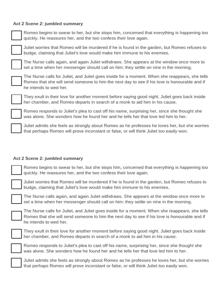 Lesson 2 - Act 2.2 Jumbled Summary | PDF