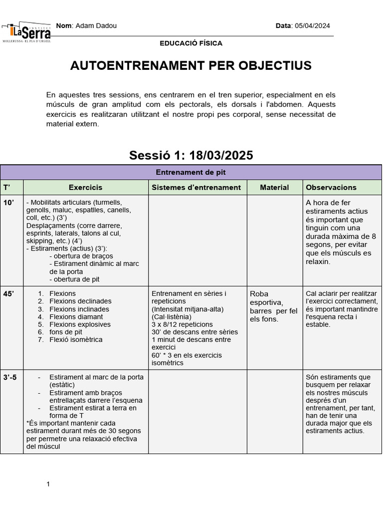 Autoentrenament Per Objectius Adam Dadou | PDF