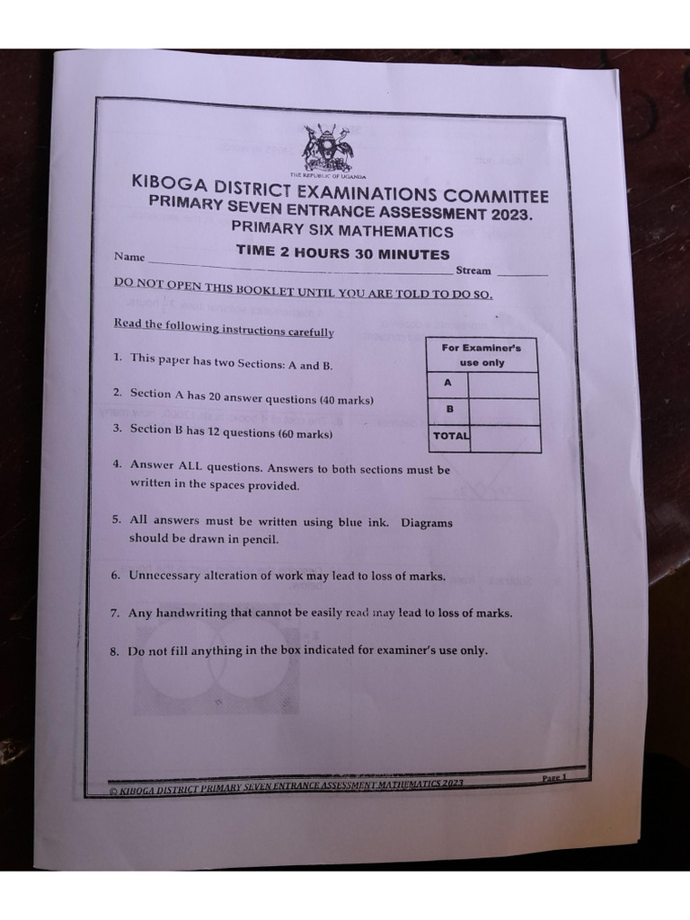Kiboga P6 MTC | PDF
